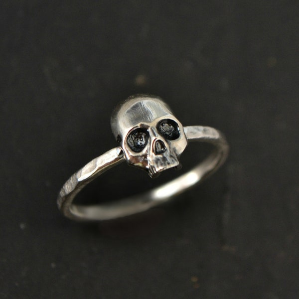 Sterling Skull Ring - Etsy