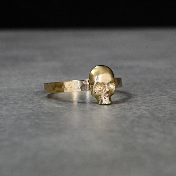 Gold Skull Ring - Etsy