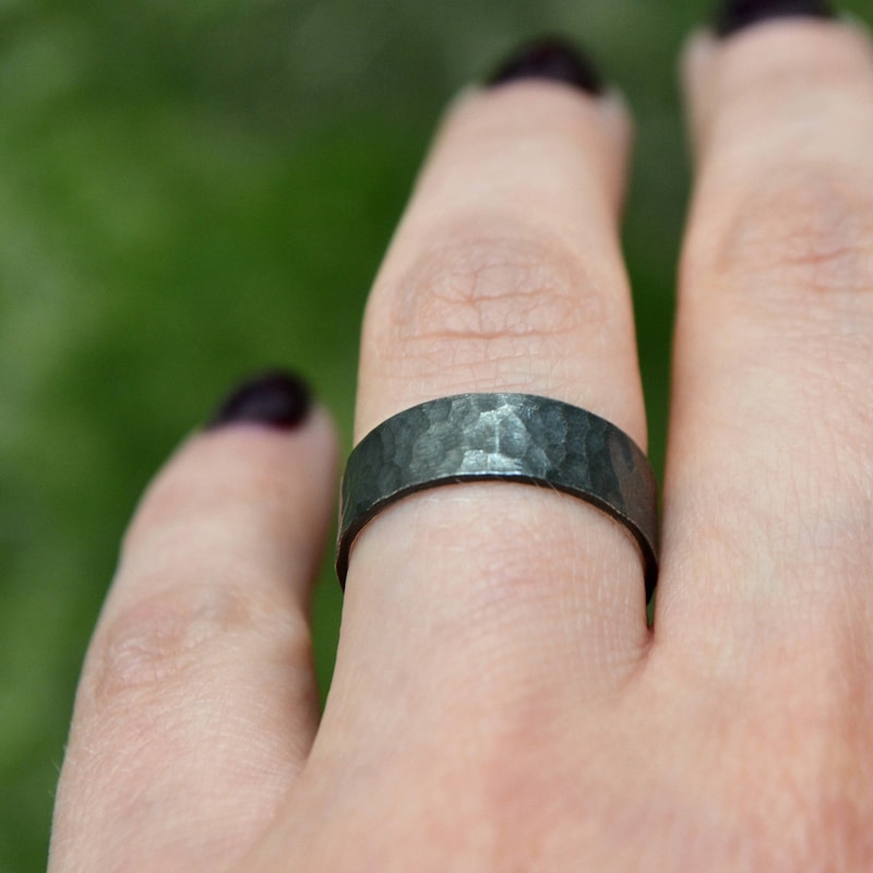 Mens Oxidized Ring - Etsy