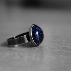 Space Jewelry, Gothic Ring, Dark Blue Ring, Galaxy Ring, Universe ...