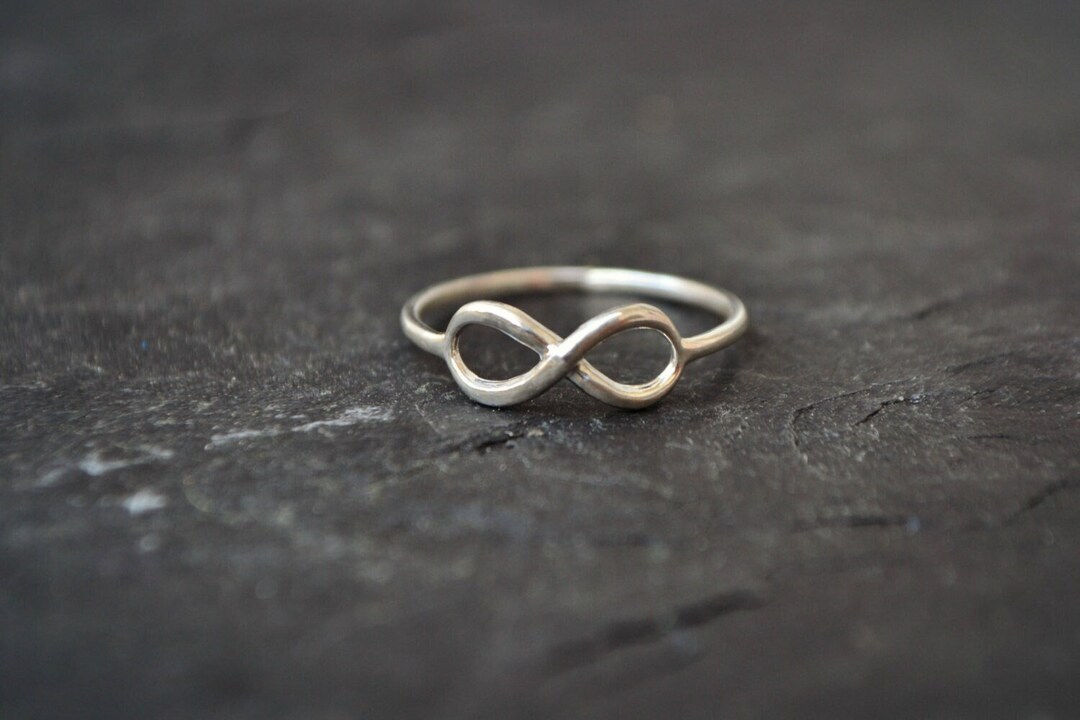 Infinity Ring, Sterling Silver Ring, Promise Ring, Couples Ring ...