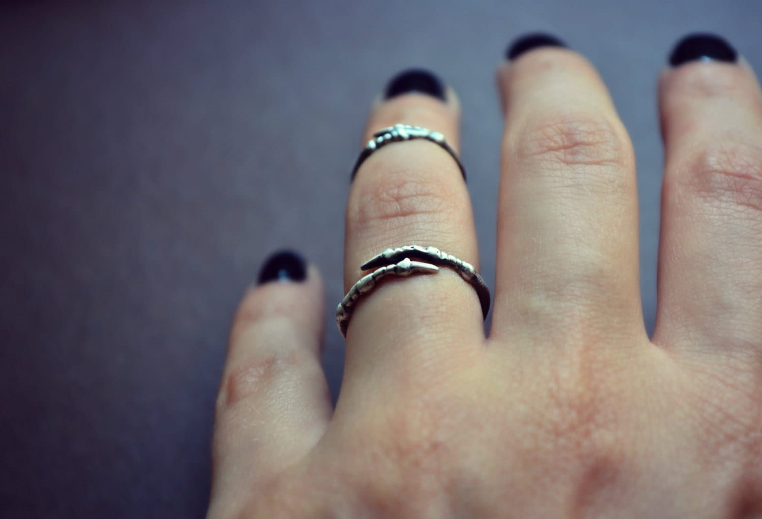 Gothic Raven Claw Ring Talon Ring Sterling Silver Macabre Creepy ...