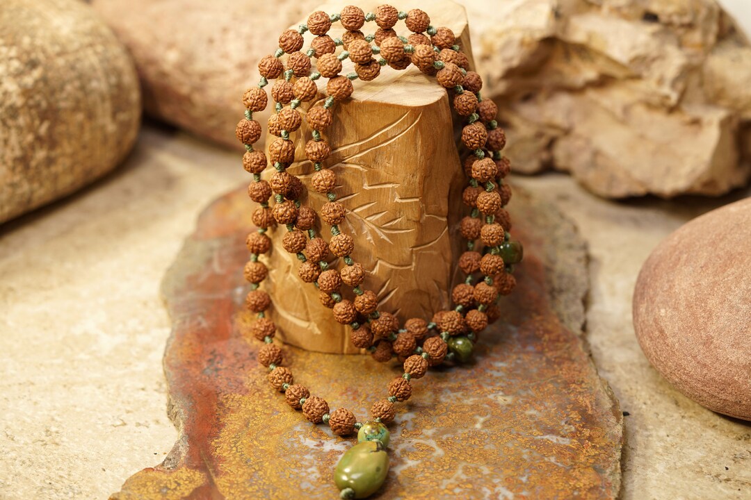 Pathri Rudraksha Pathri Mala Beads 8mm Chikna Rudraksha 10831 Knotted ...