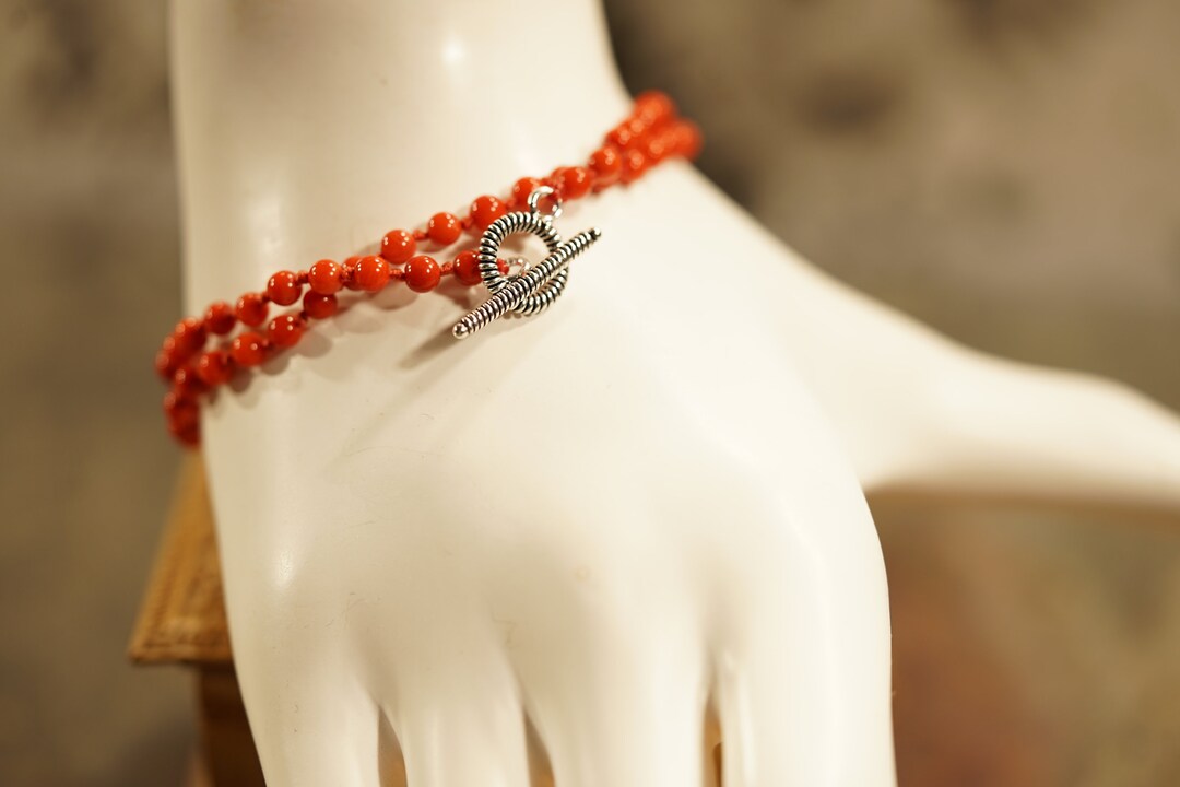 Coral Choker • Coral Necklace • Taiwan Coral Choker • Red Coral Choker ...