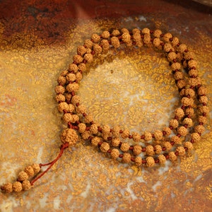 Dainty Rudraksha Mala • Very Small 4mm to 5mm Rudraksha Beads • Natural ...
