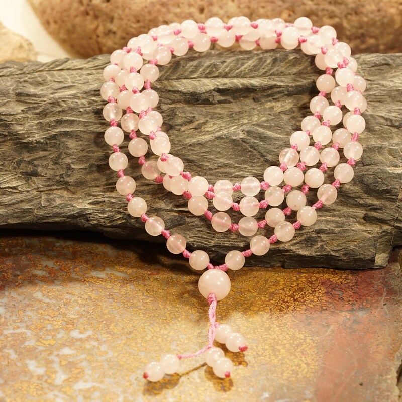 Rose Quartz Mala - Etsy