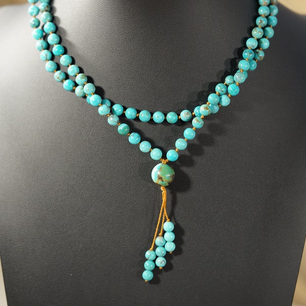 Genuine Turquoise Mala Beads - Etsy UK