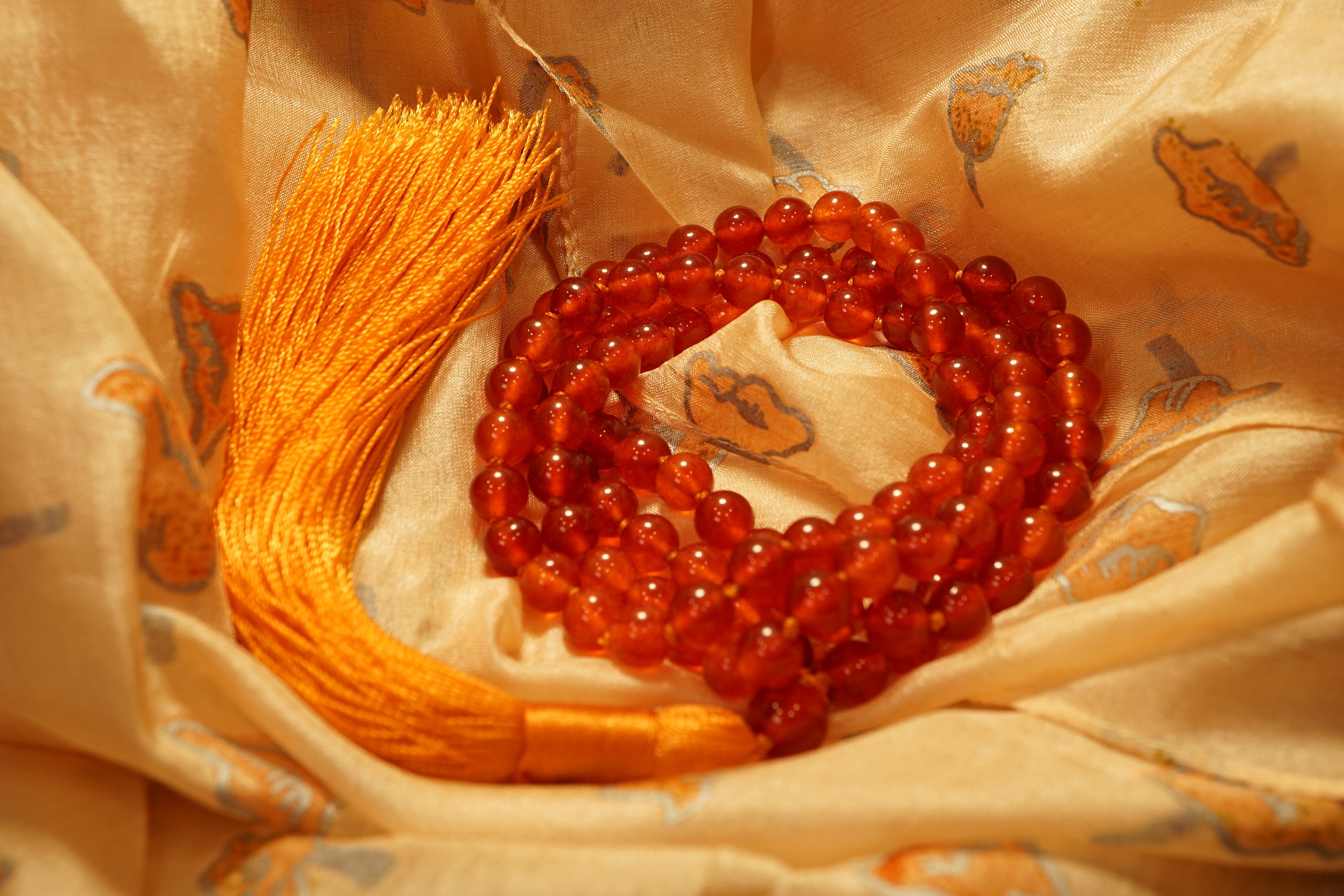 Burnt Orange Jade Mala Jade Mala Necklace Jade Necklace | Etsy