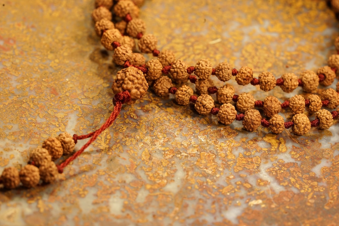 Dainty Rudraksha Mala • Very Small 4mm to 5mm Rudraksha Beads • Natural ...