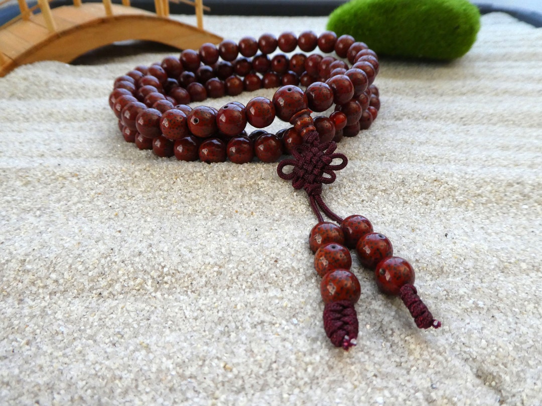 Tibetan Lotus Seed Mala Necklace • 9mm • Buddhist Lifestyle ...