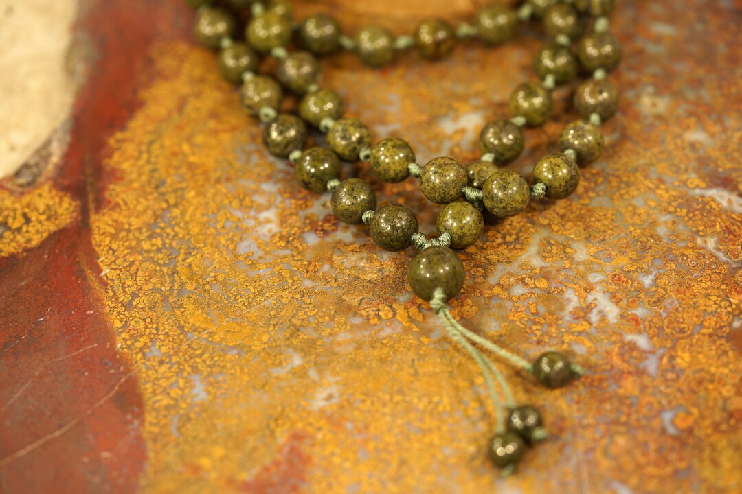 Green Lapis Mala Green Pyrite Mala Hand-knotted Mala 6mm 8mm 1081 Green ...