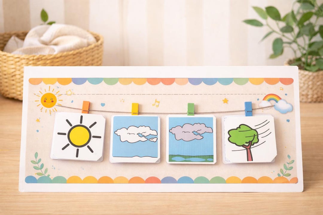 Children's Weather Chart - Pictograms - Etsy UK