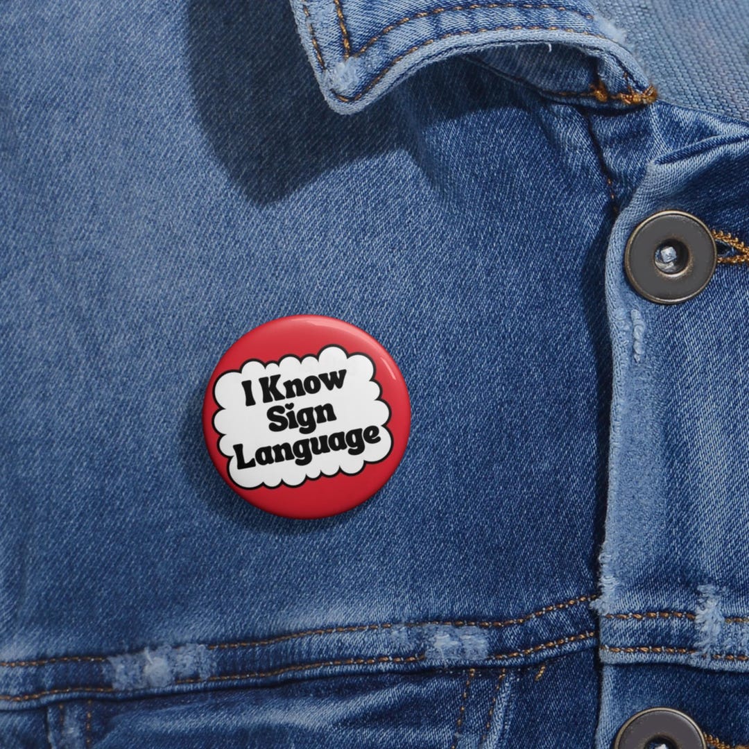 I Know Sign Language Badge | Deaf Awareness Communication Support BSL ...