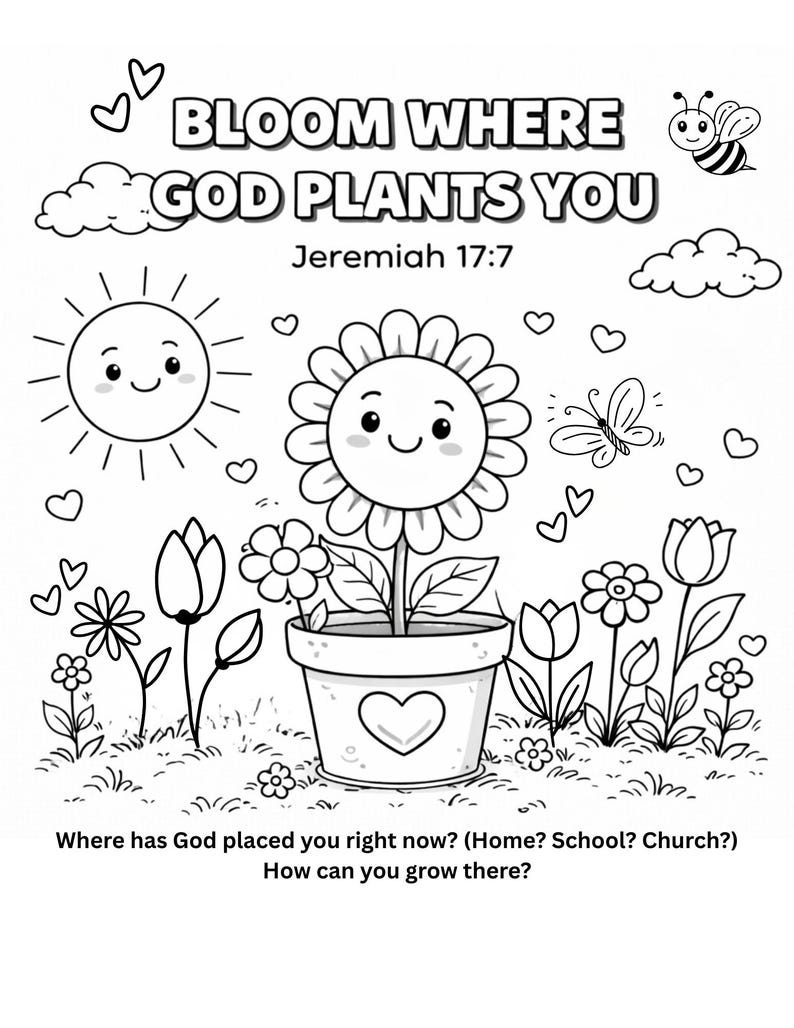 Spring Bible Coloring Pages for Kids | Faith-based Christian Printable ...