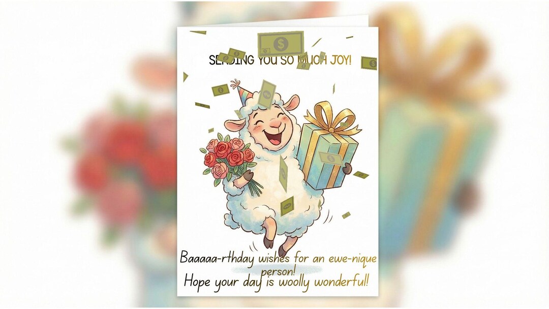 Funny Sheep Birthday Video Ecard | Animated Farm Animal (digital ...
