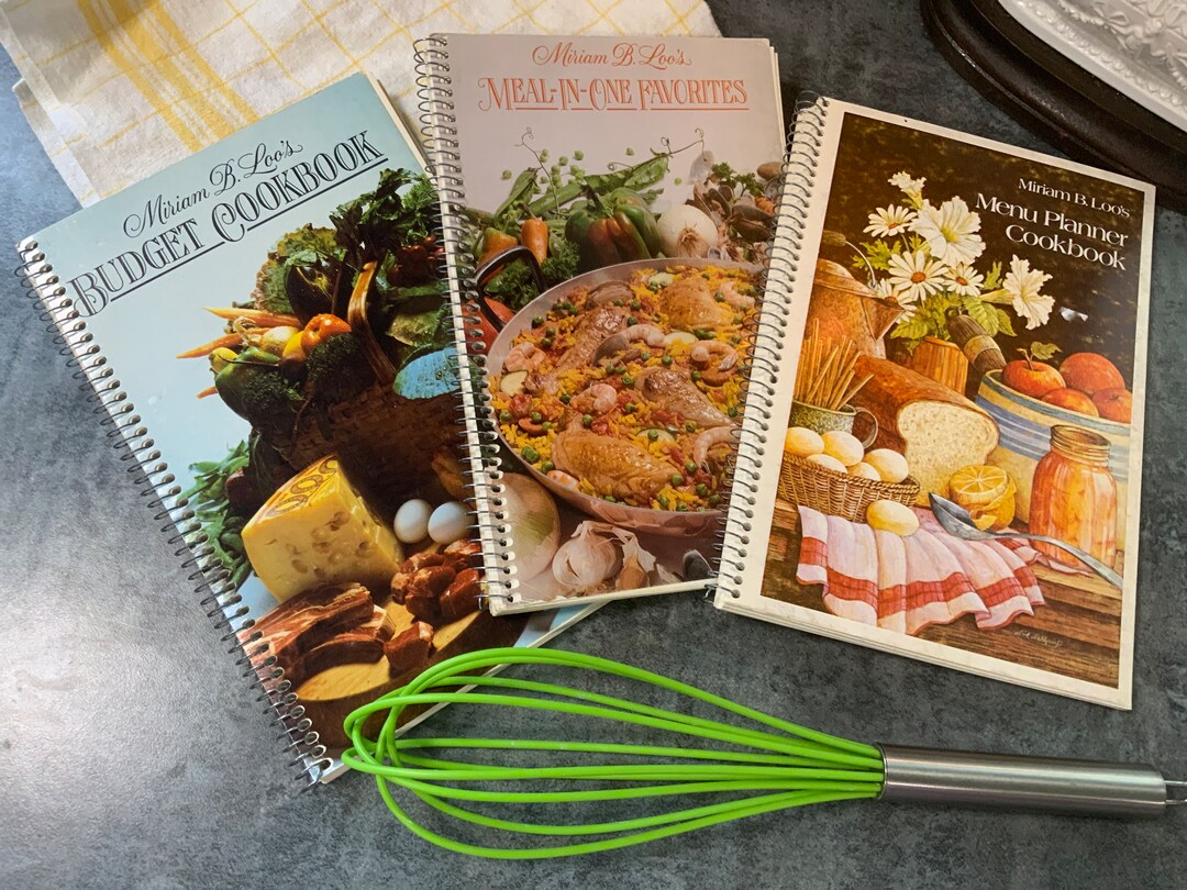 Three Cookbooks Stack/bundle by Miriam B. Loo, Meal Planner, Budget ...