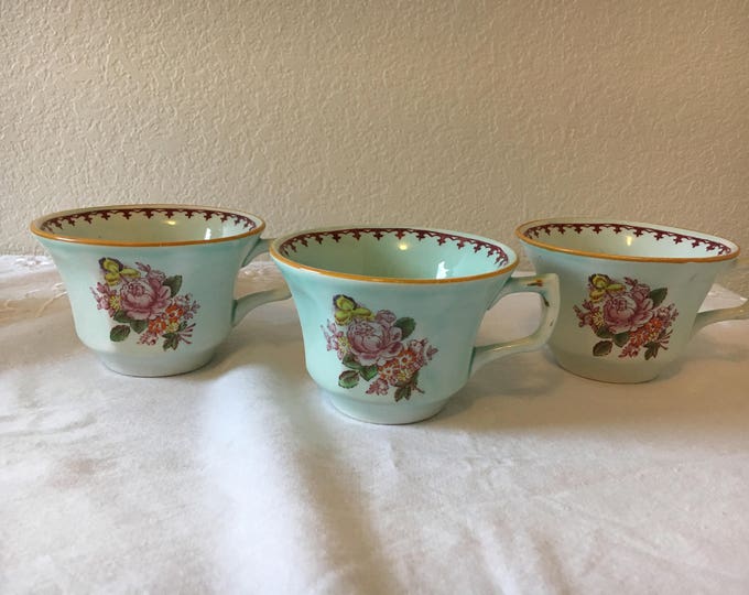 Cup, Tea Cup, Vintage Tea Cup, Three Cups, Adams Chelsey Sprays, Mint ...