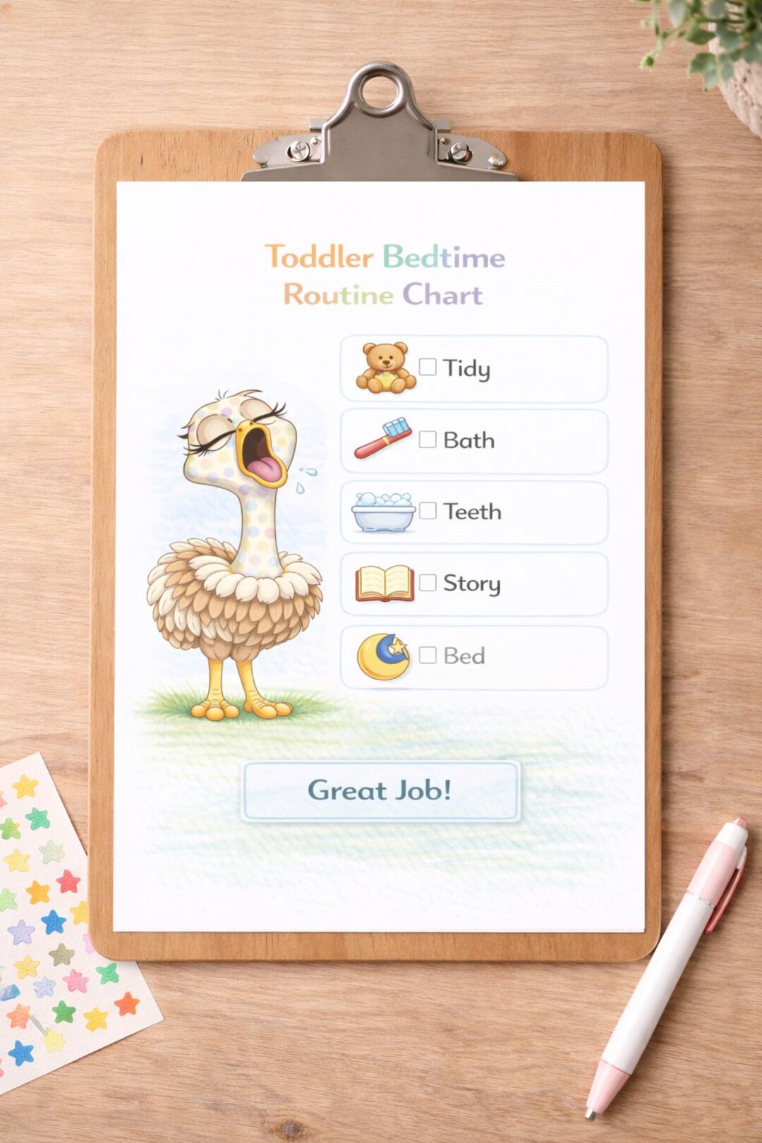 Toddler Bedtime Routine Printable, Kids Visual Schedule, Evening ...