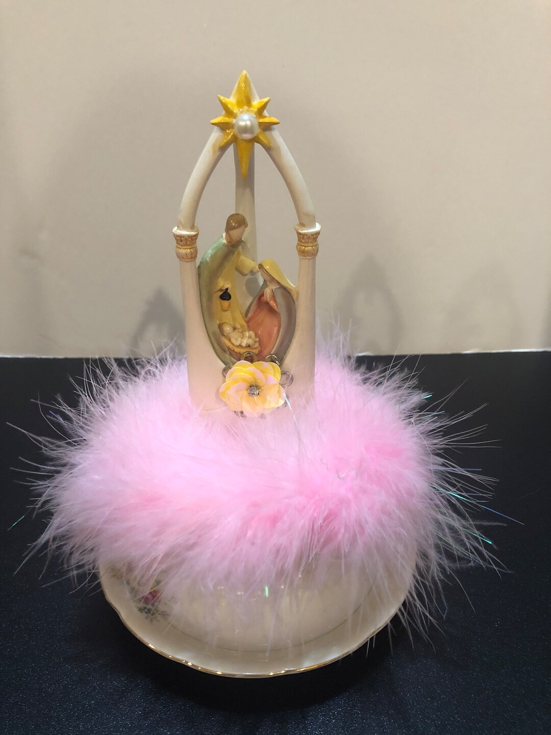 Nativity Teacup OOAK Assemblage Centerpiece Arrangement 2 Parts - Etsy