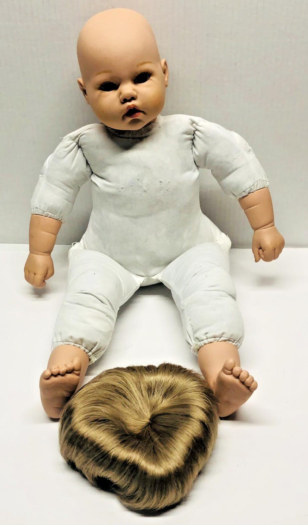 21" Reborn Doll Making Supplies | Vinyl Head, Limbs, Cloth Body + Wig ...