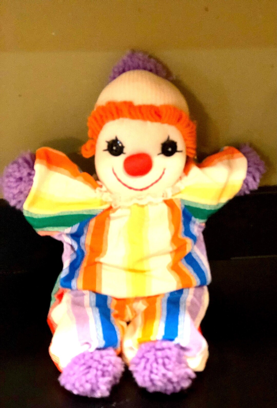 Rag Doll Clown Sock Doll Hand Made Vintage 16" Tall - Etsy