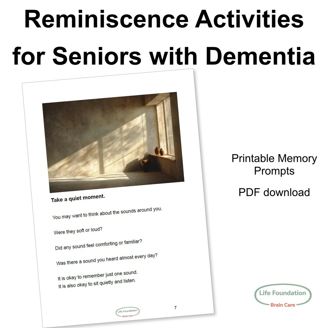 Reminiscence Pack for Seniors With Dementia - Gentle Memory Prompts PDF ...