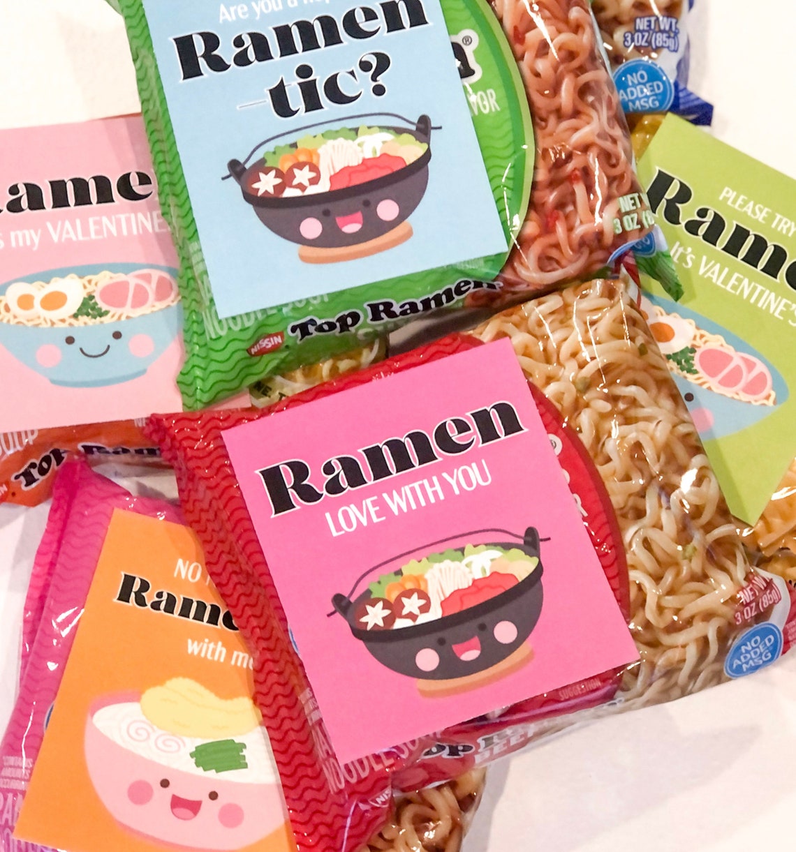 Ramen Valentine / Clever Valentine / Funny Valentine / /ramen Noodles ...