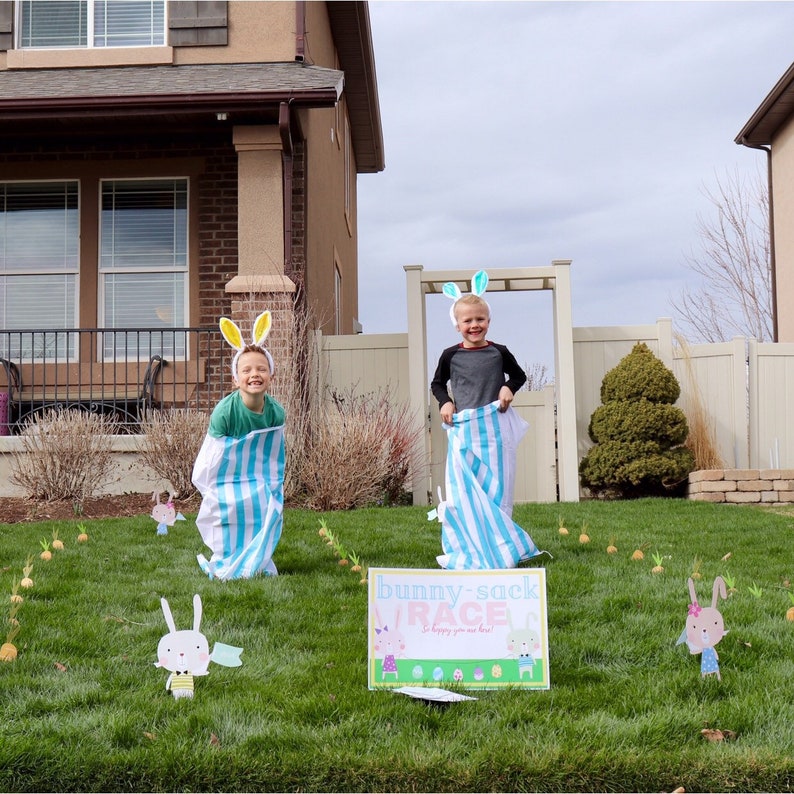 Easter Yard Game Gunny Sack Race Potato Sack Race Yard | Etsy