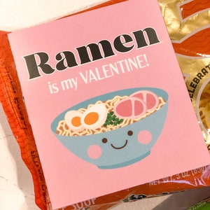 Ramen Valentine / Clever Valentine / Funny Valentine / /ramen Noodles ...