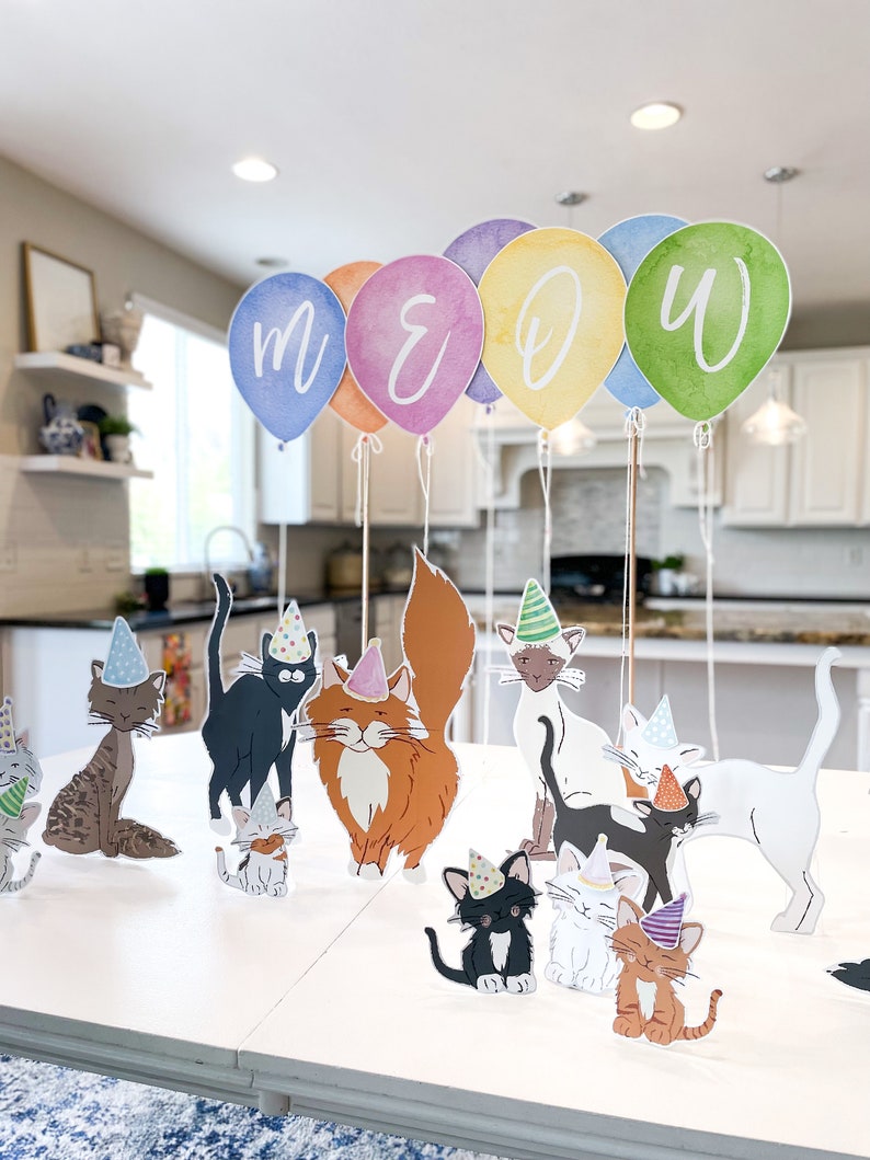 Cat Party / Kitty Party / Kitten Party / Meow Party / Party Backdrop ...