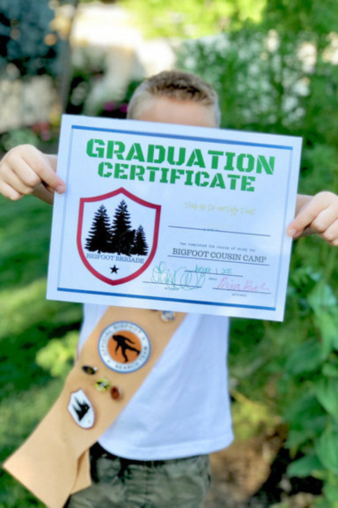 Bigfoot Graduation Certificate - Etsy