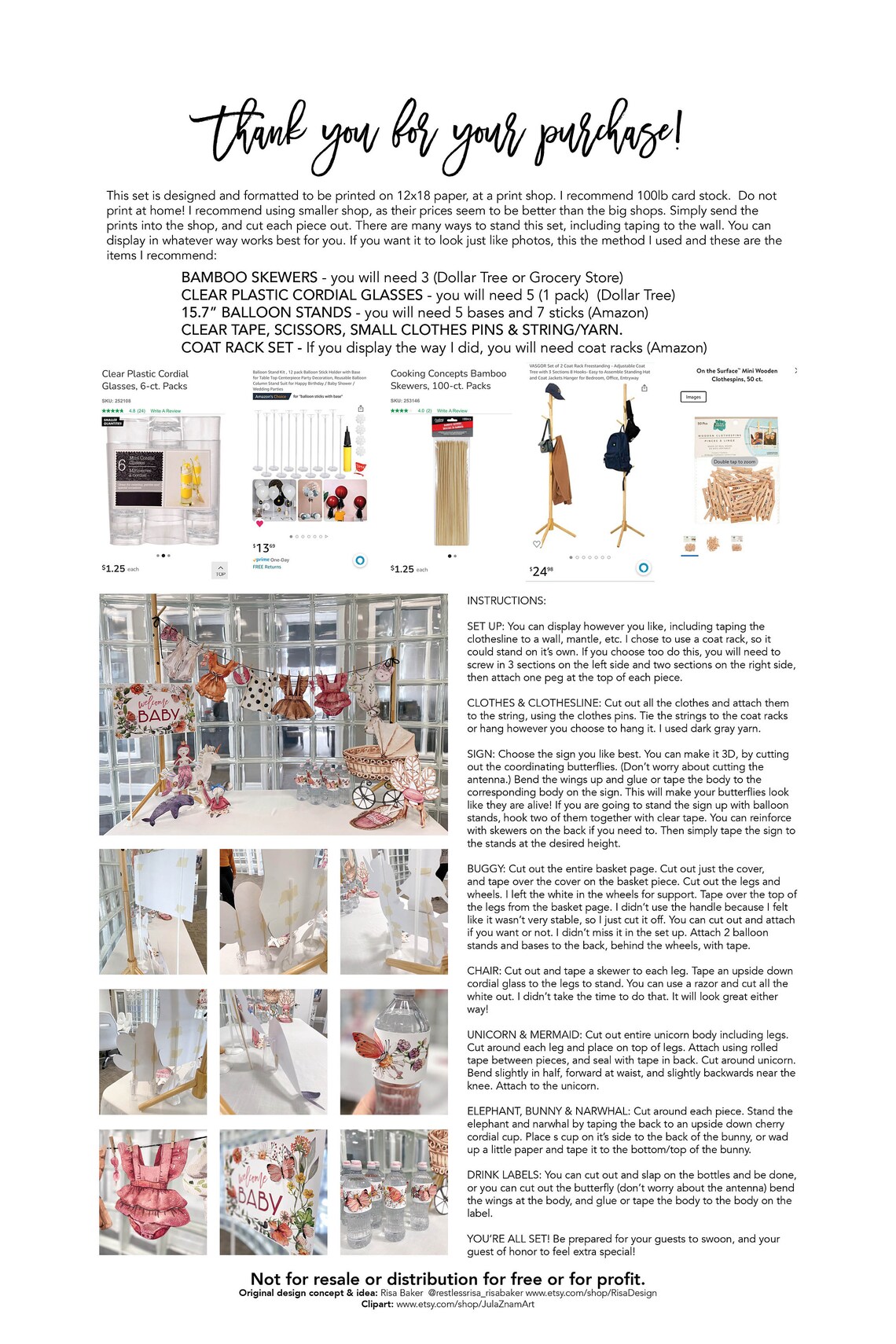 Vintage Clothesline Baby Shower / Printable Baby Shower / - Etsy