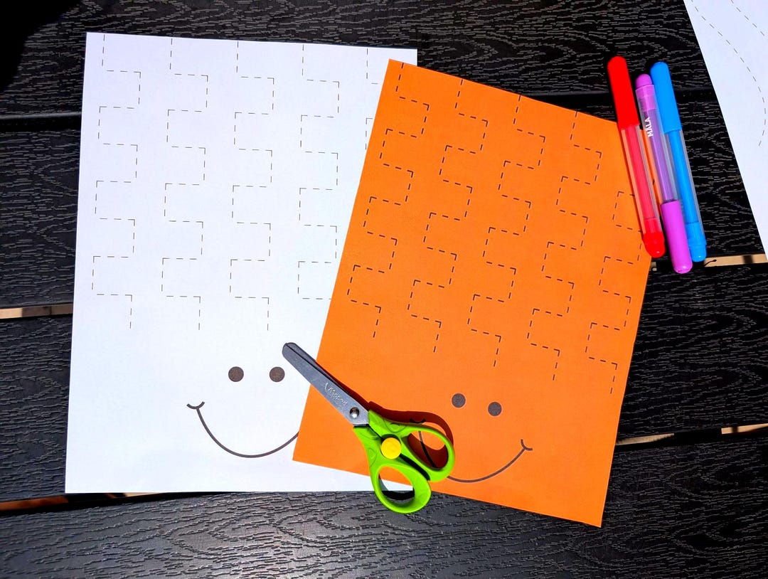 Cutting Strips || Scissors Skills || Cutting Worksheets || (digital ...