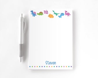 Personalized Sticky Notes With Dinosaur Design and Custom Name - Etsy