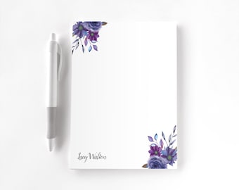 Personalized Writing Pad Floral Stationery Custom Notepad - Etsy