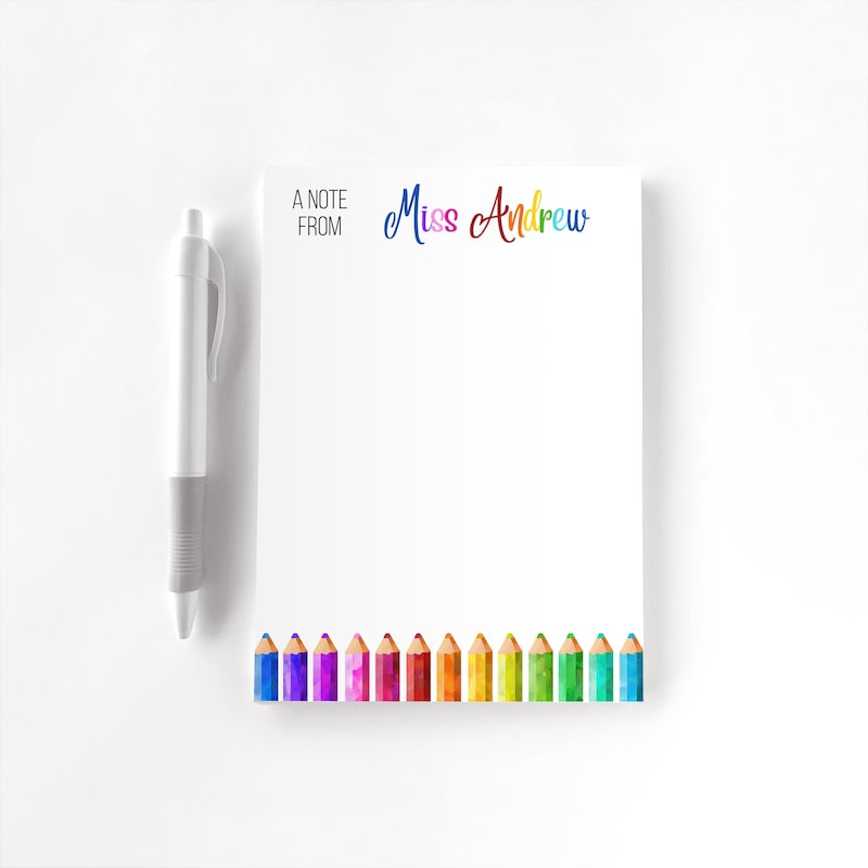 Teacher Notepad Template - Etsy