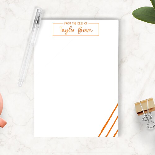 Personalized From the Desk of Notepad Custom Notepads - Etsy
