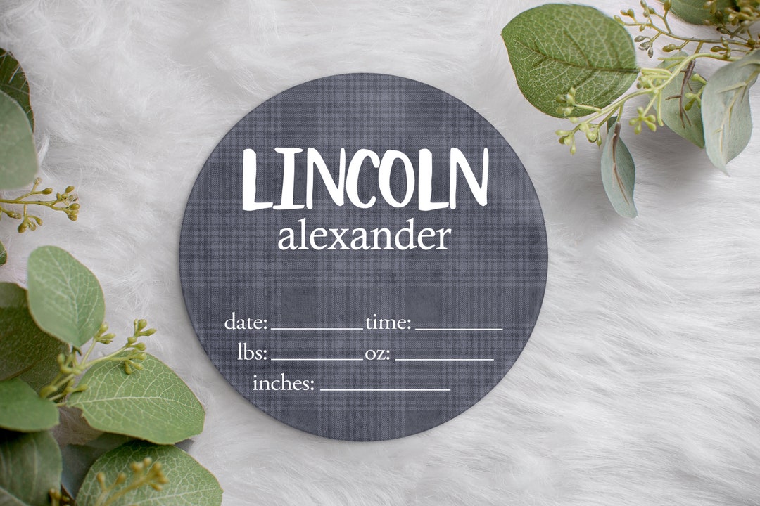 Acrylic Birth Announcement Sign, Newborn Baby Hospital Sign, Birth ...