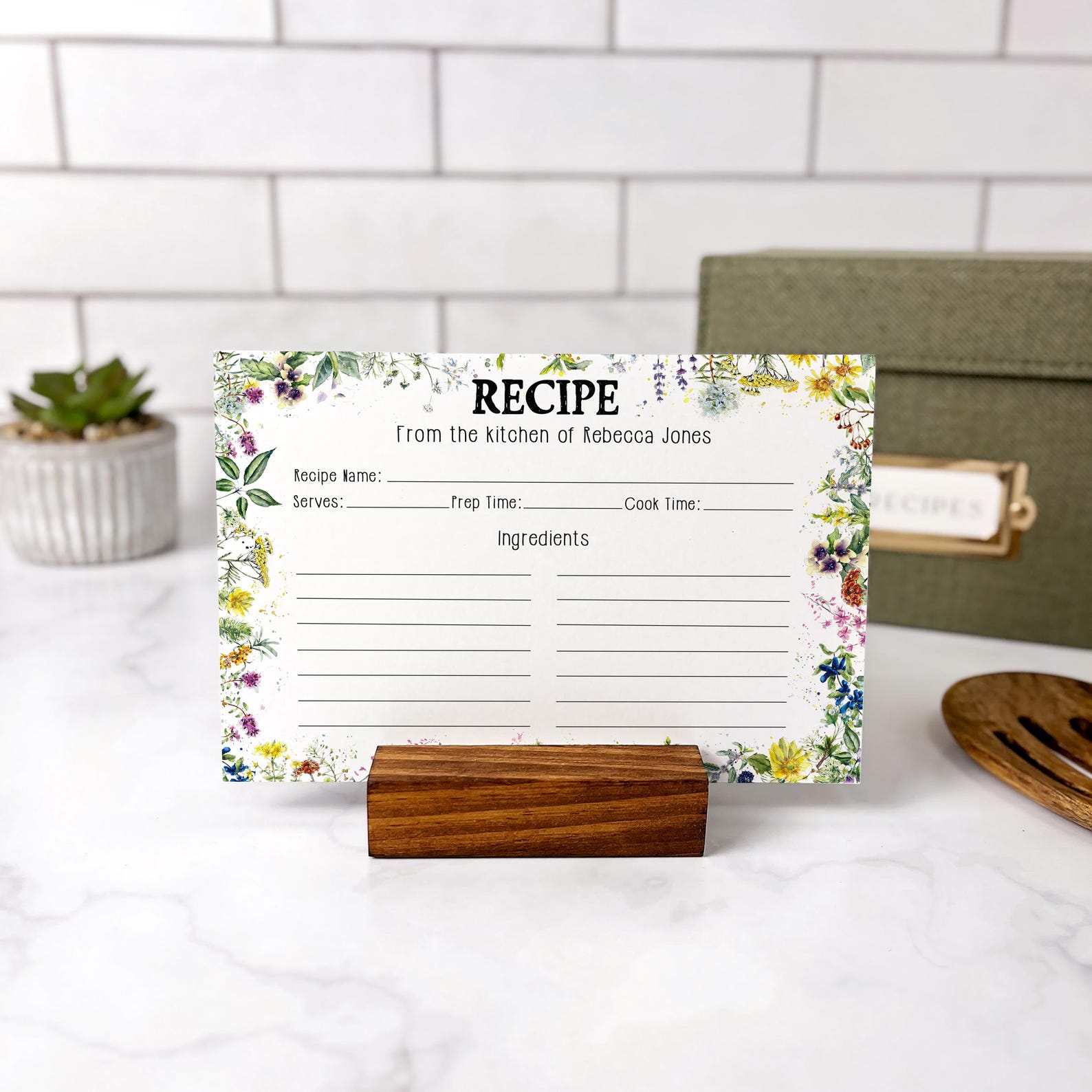 Custom Recipe Card, Personalized Family Recipe Keepsake, Bridal Shower ...