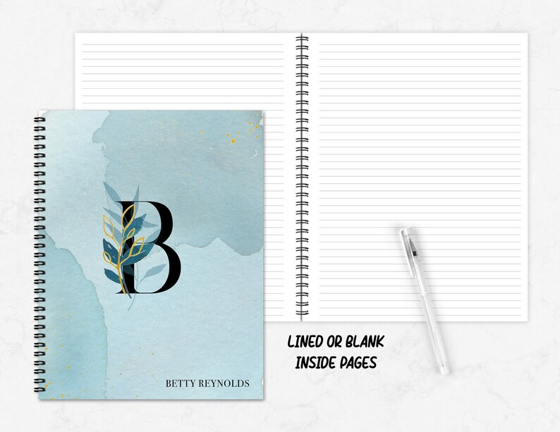 Personalized Spiral Notebook Personalized Journal Custom - Etsy