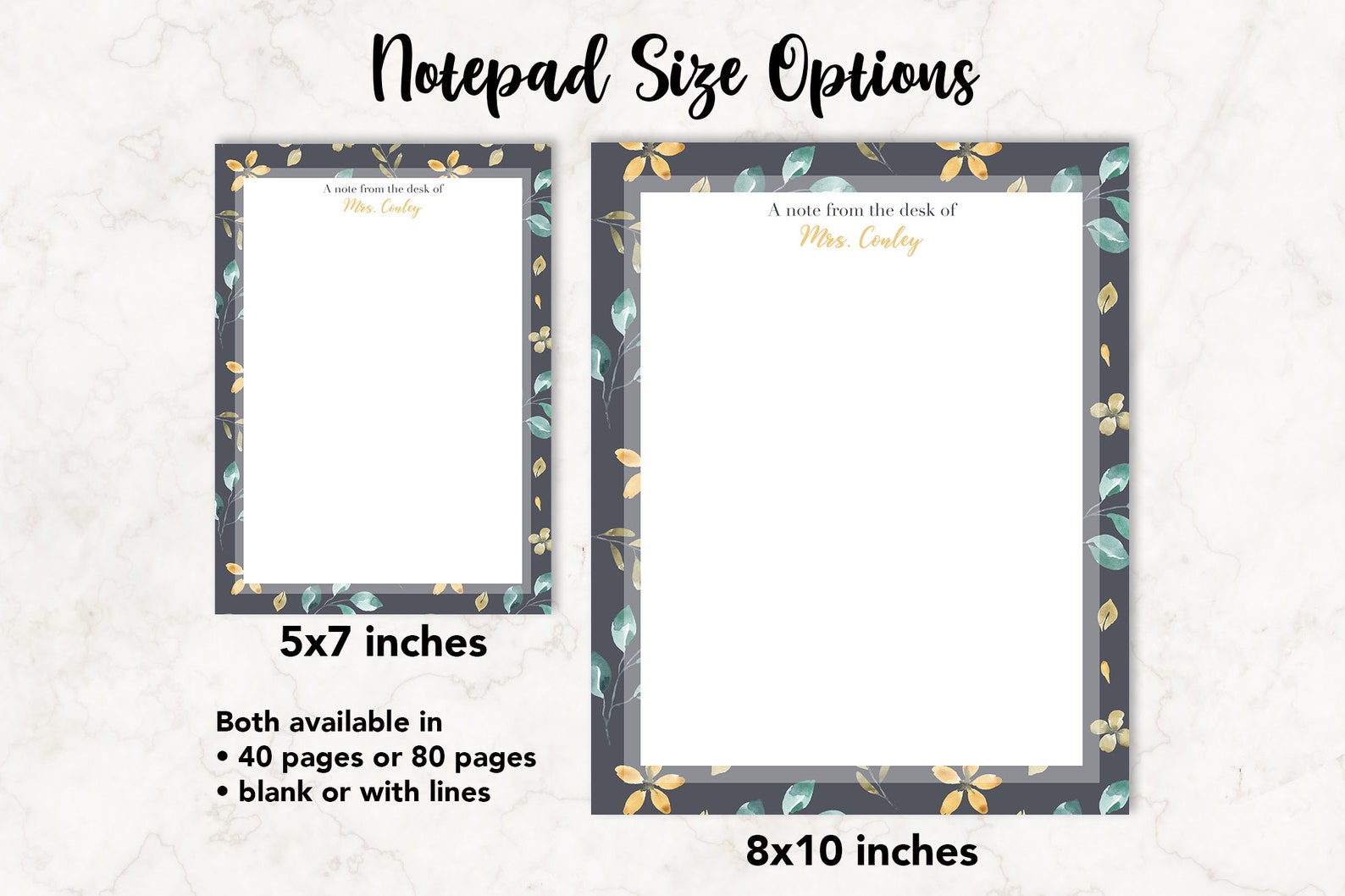 Personalized Notepad Custom Notepad Personalized Stationery - Etsy