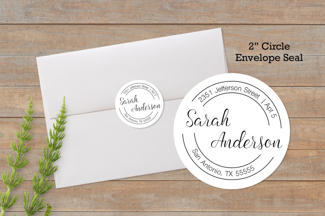 Return Address Labels | Round Address Label | Envelope Seal | Custom ...