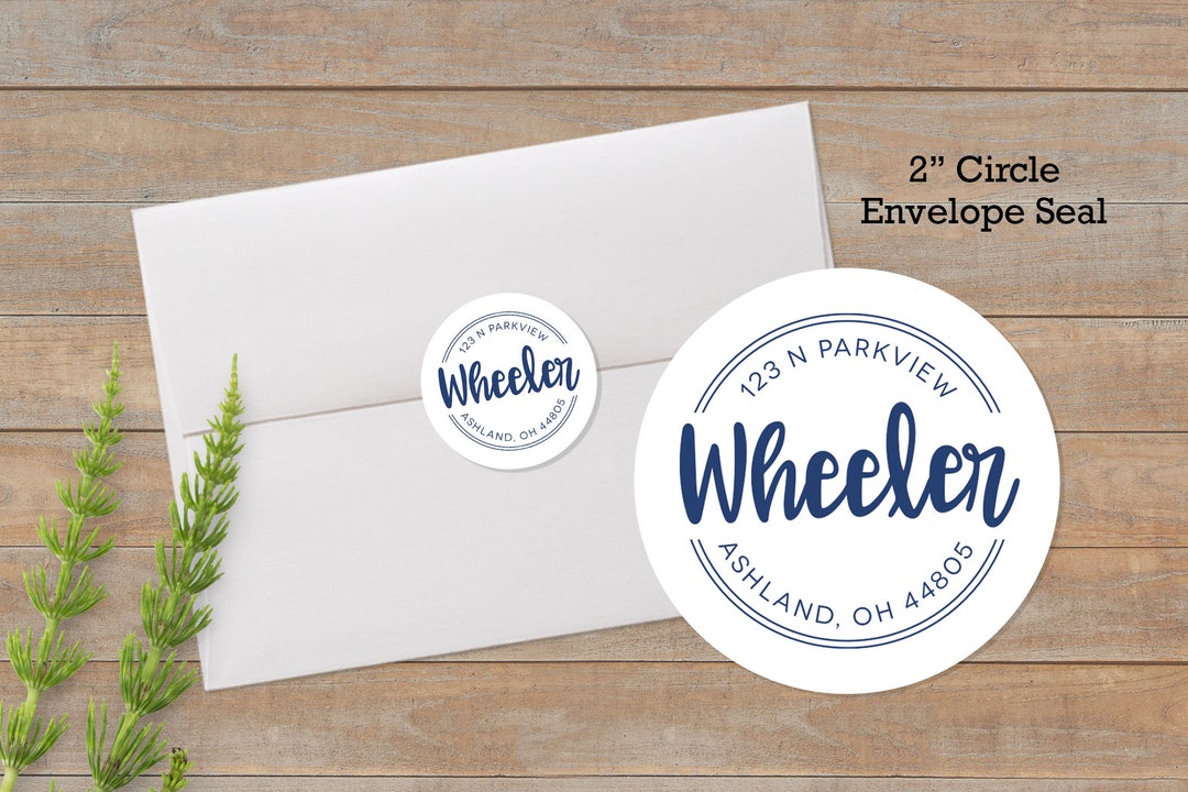 Return Address Labels | Round Address Label | Envelope Seal | Custom ...