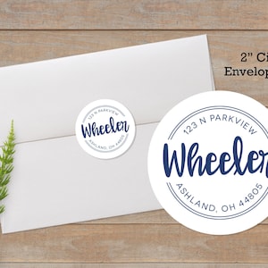 Return Address Labels | Round Address Label | Envelope Seal | Custom ...