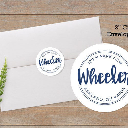 Family Return Address Label Sticker Round 2 Inch Circle - Etsy