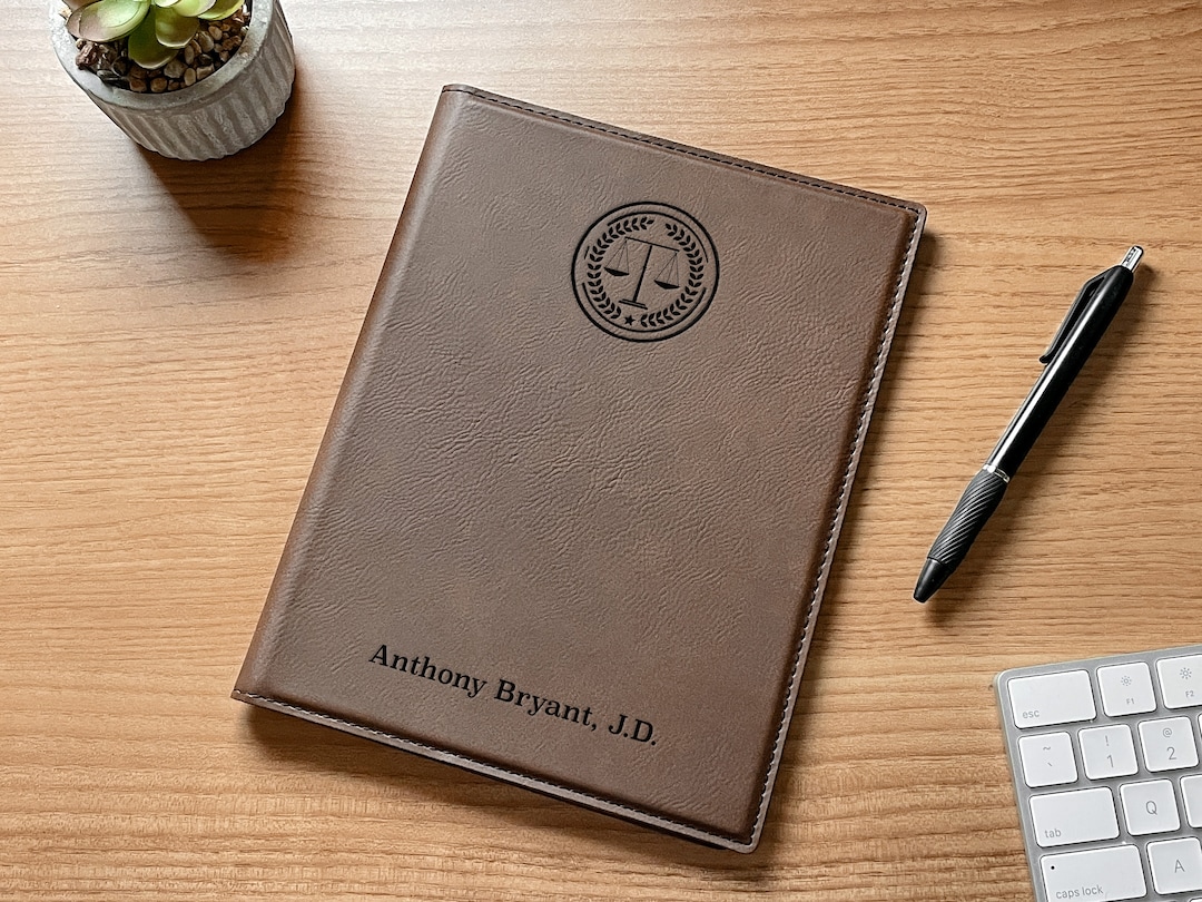 Lawyer Personalized Leather Portfolio With Notepad, Custom Laser ...
