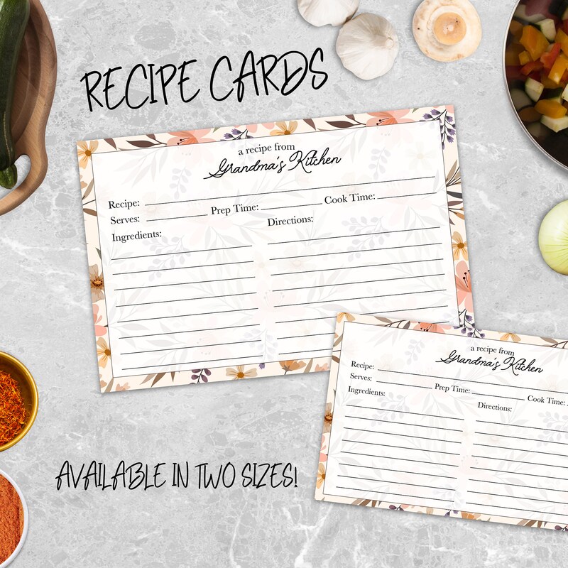 Personalized Recipe Cards - Etsy