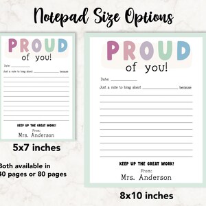 Teacher Personalized Notepad Custom Teacher Pad Teacher - Etsy