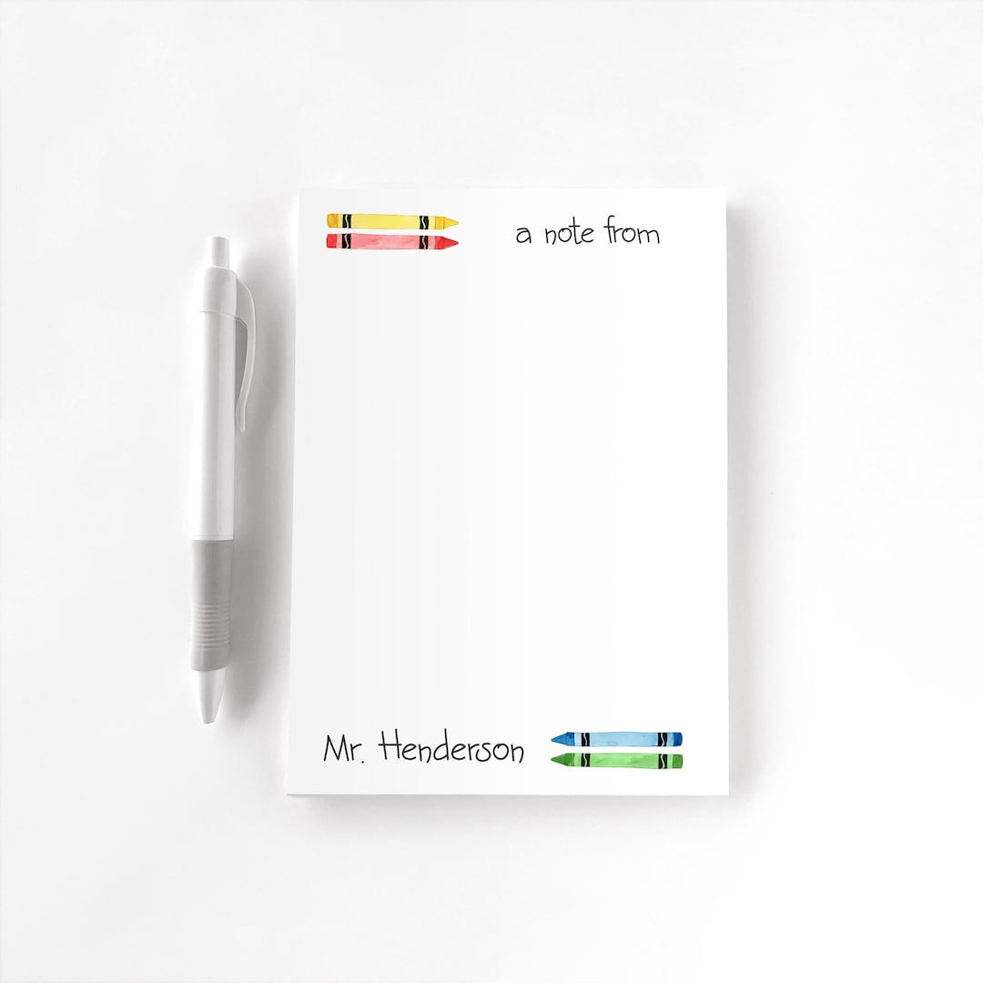 Teacher Personalized Notepad, Custom Teacher Notepad, Teacher ...