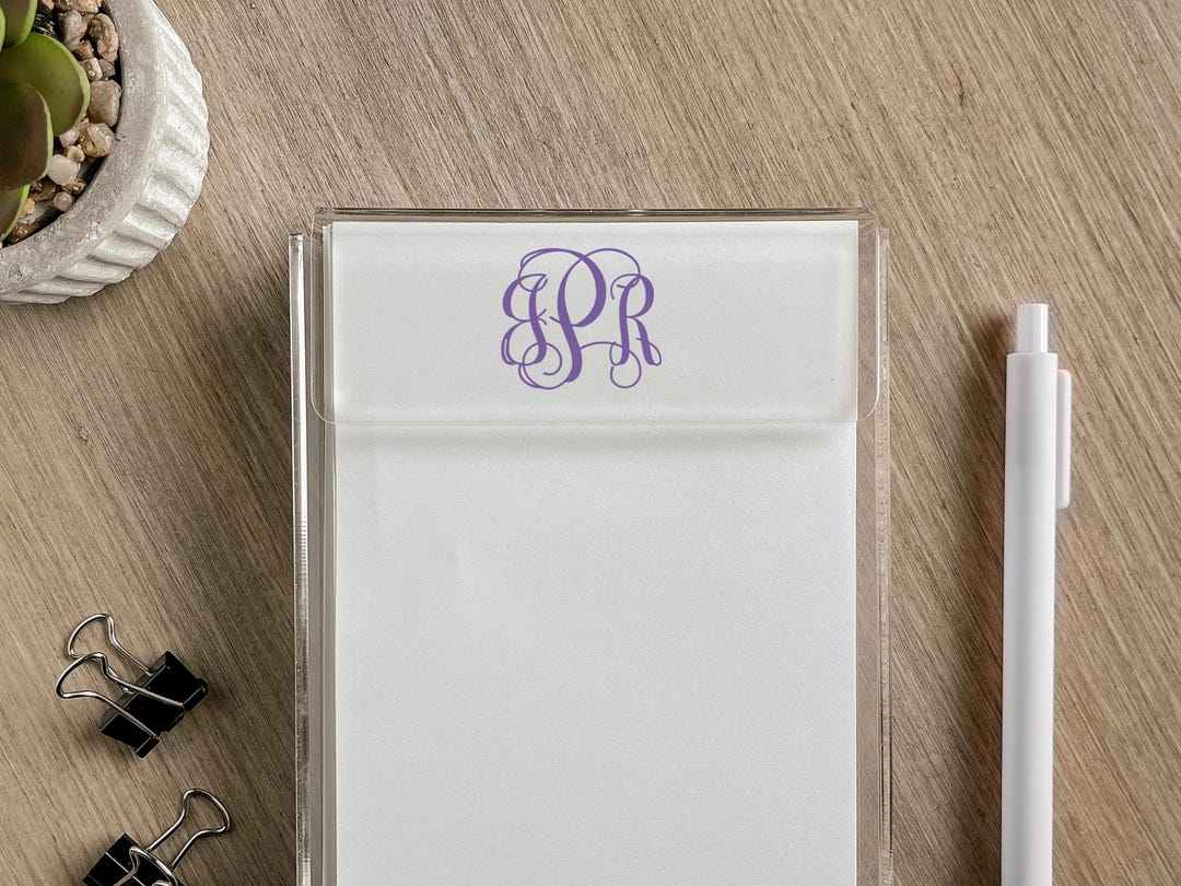 Acrylic Notepad Holder With Paper, Personalized Notepad Holder, Custom ...